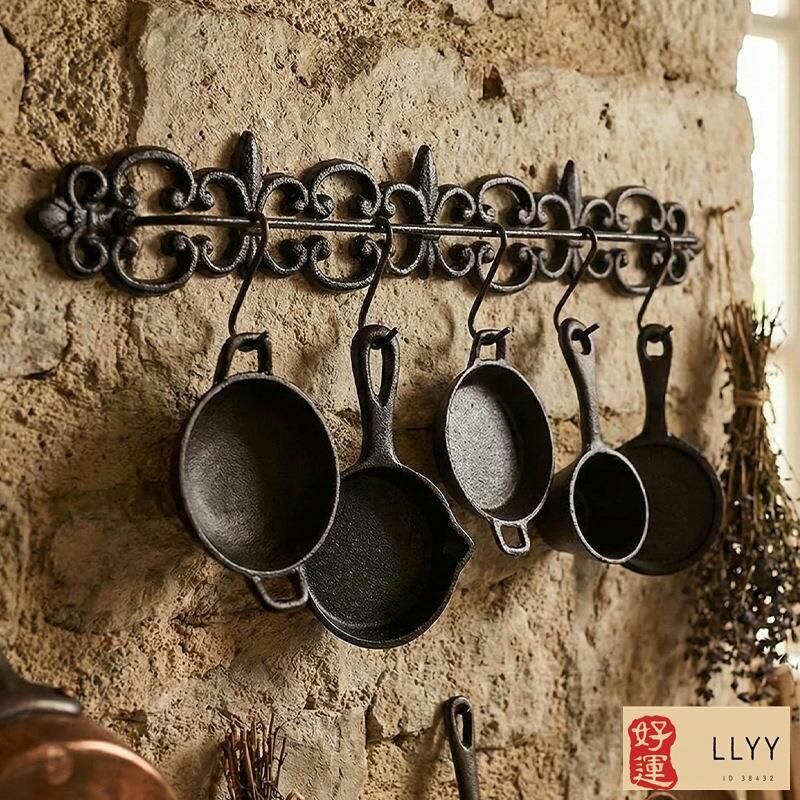 Набор из 5 чугунных фигурок для кухни и кафе, 44 см, черный, винтажный стиль, декор на стену