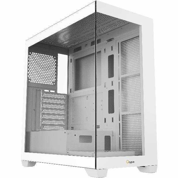 Корпус компьютерный Ocypus Gamma-C72-W-HD000XX-GL Mini Tower белый