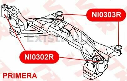 Сайлентблок подрамника задний NISSAN X-TRAIL T30 VTR NI0303R
