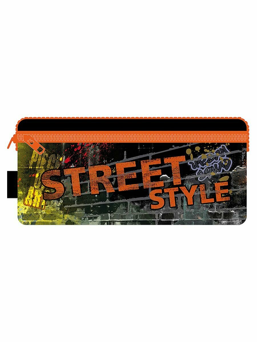 Пенал объемный на молнии "STREET STYLE" с ручкой