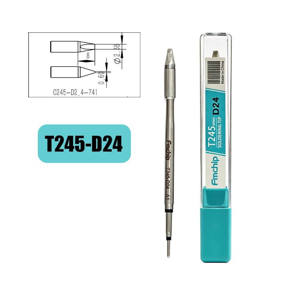 Наконечник для пайки FMchip T245 серии C245 для паяльников T80P T90B HS02A, сменные T245-D24