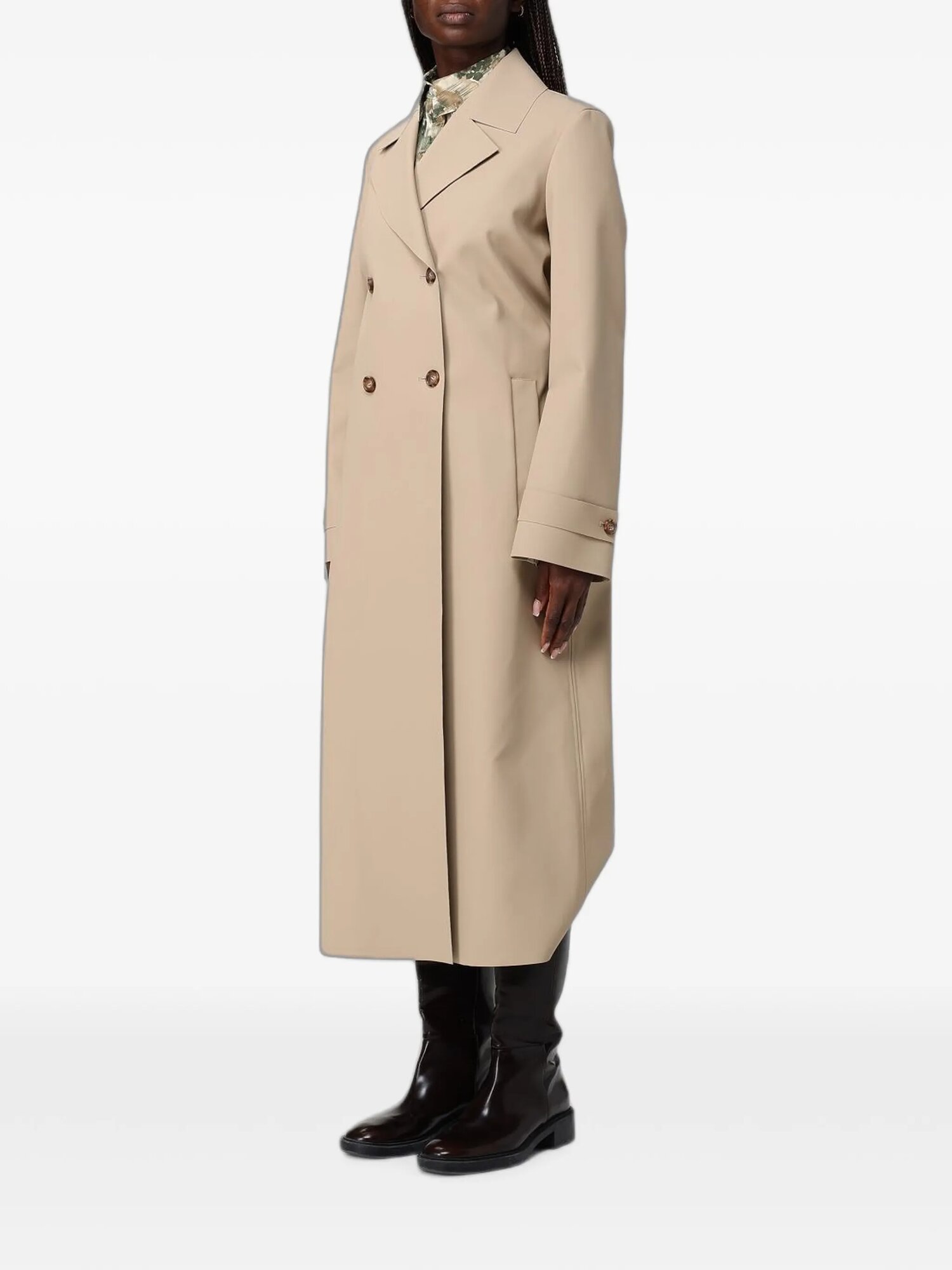 Пальто Max Mara Double-breasted belted trench coat, размер 46, разноцветный — фото 1