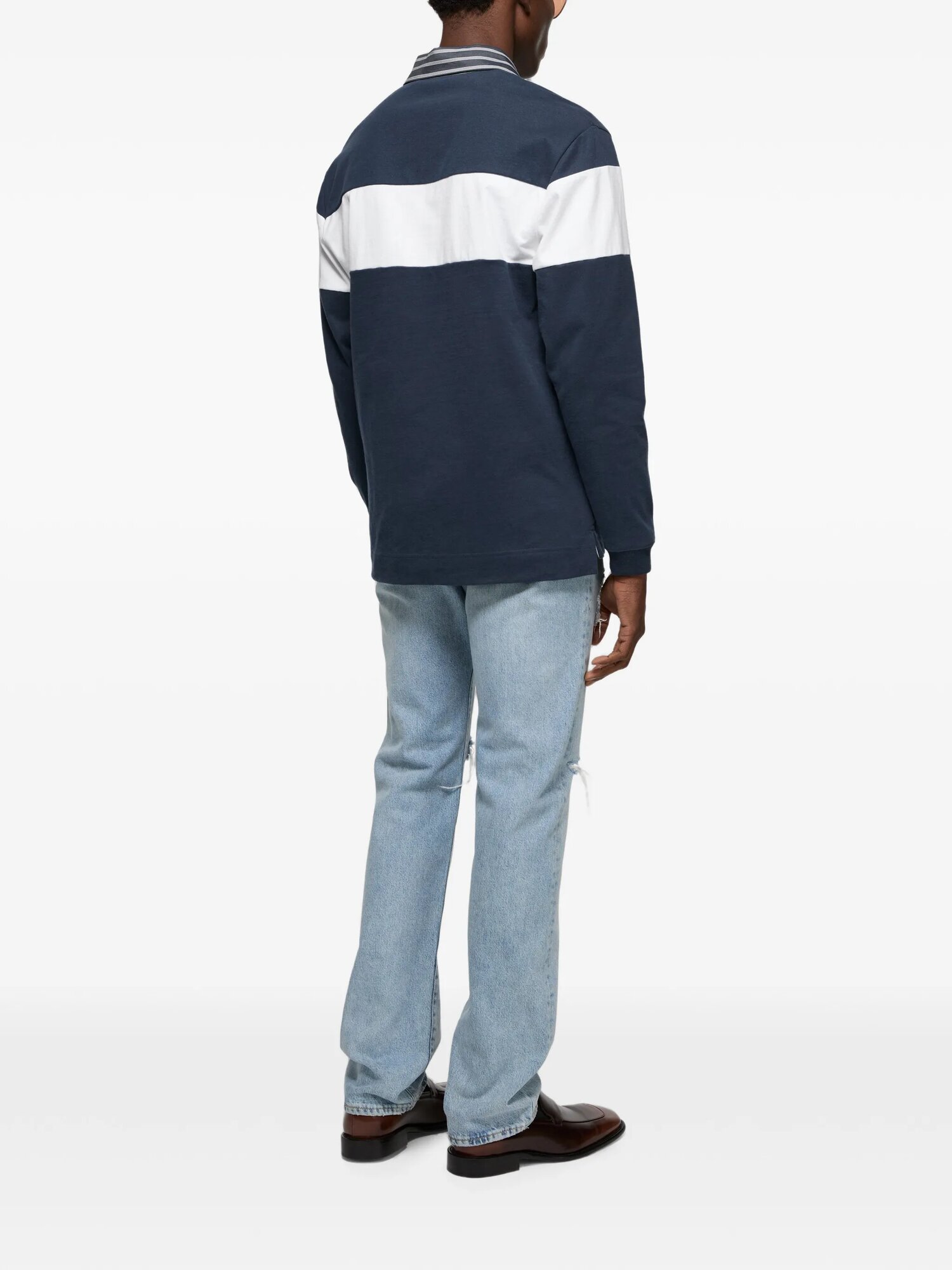 Толстовка Acne Studios Striped polo sweatshirt, размер 50 — фото 1