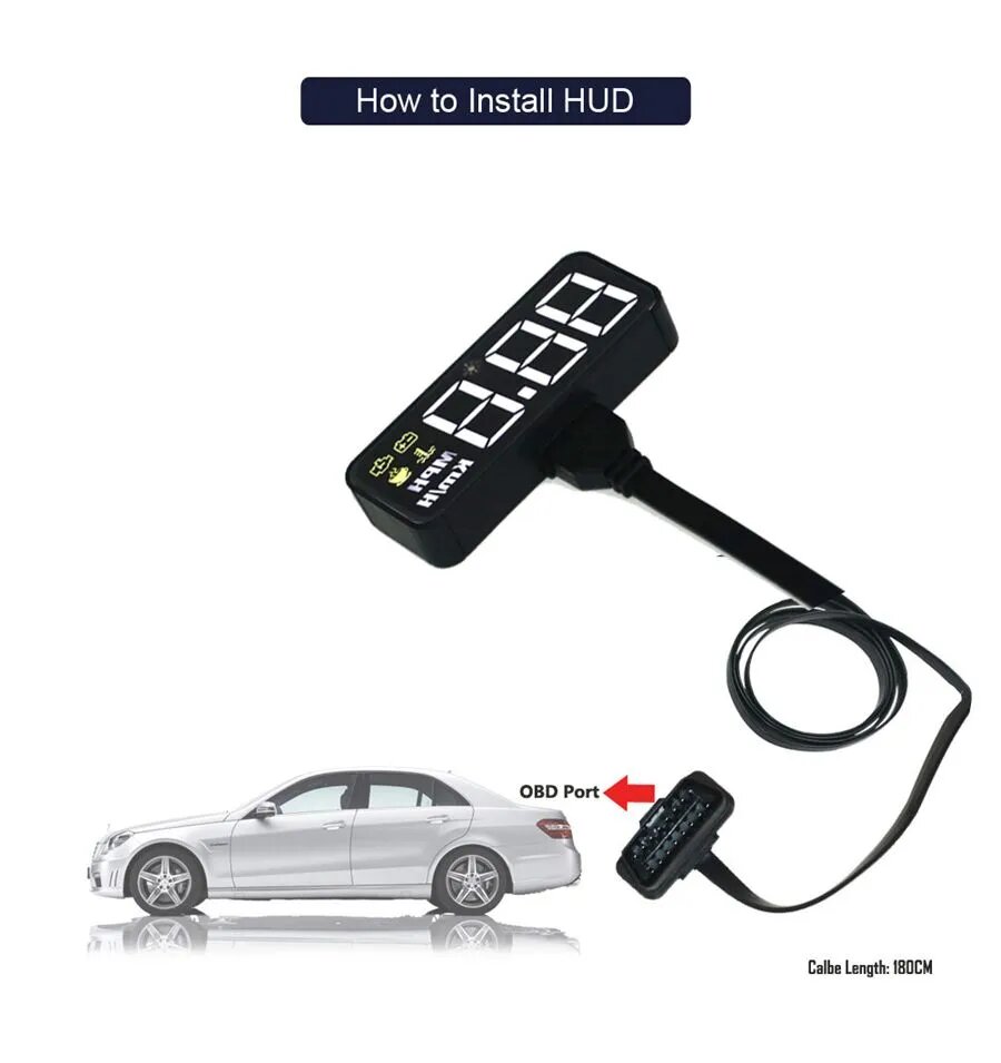 3.2" Mini HUD OBD2 Спидометр