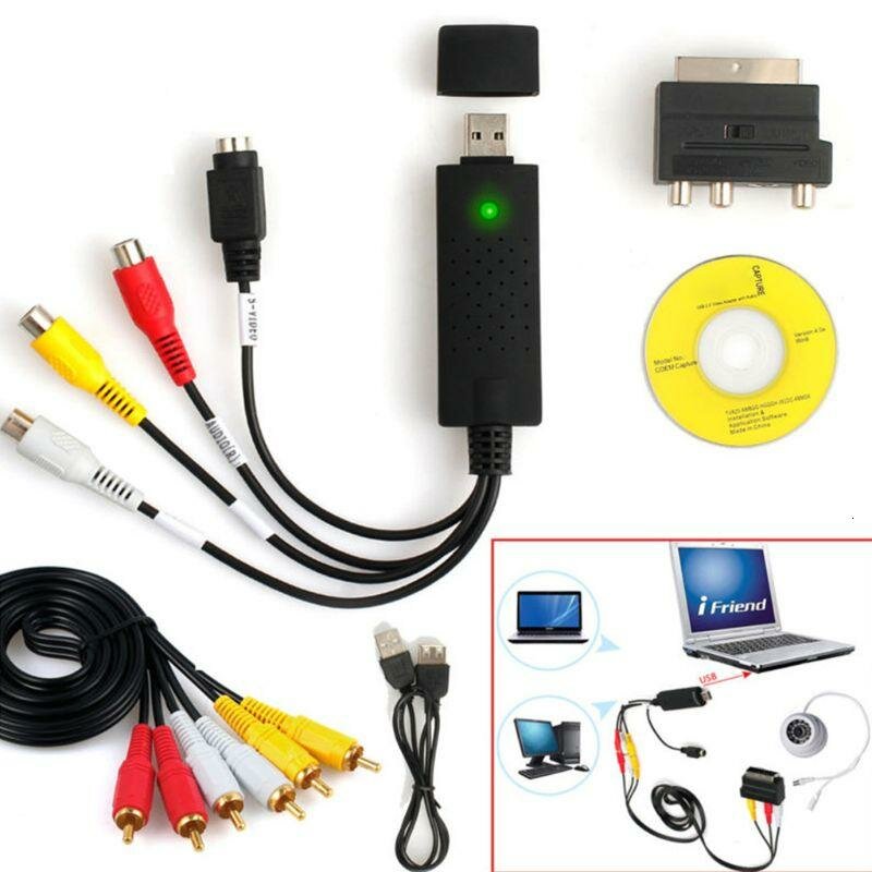 Видеозахват USB 2.0 VHS в DVD, Черный