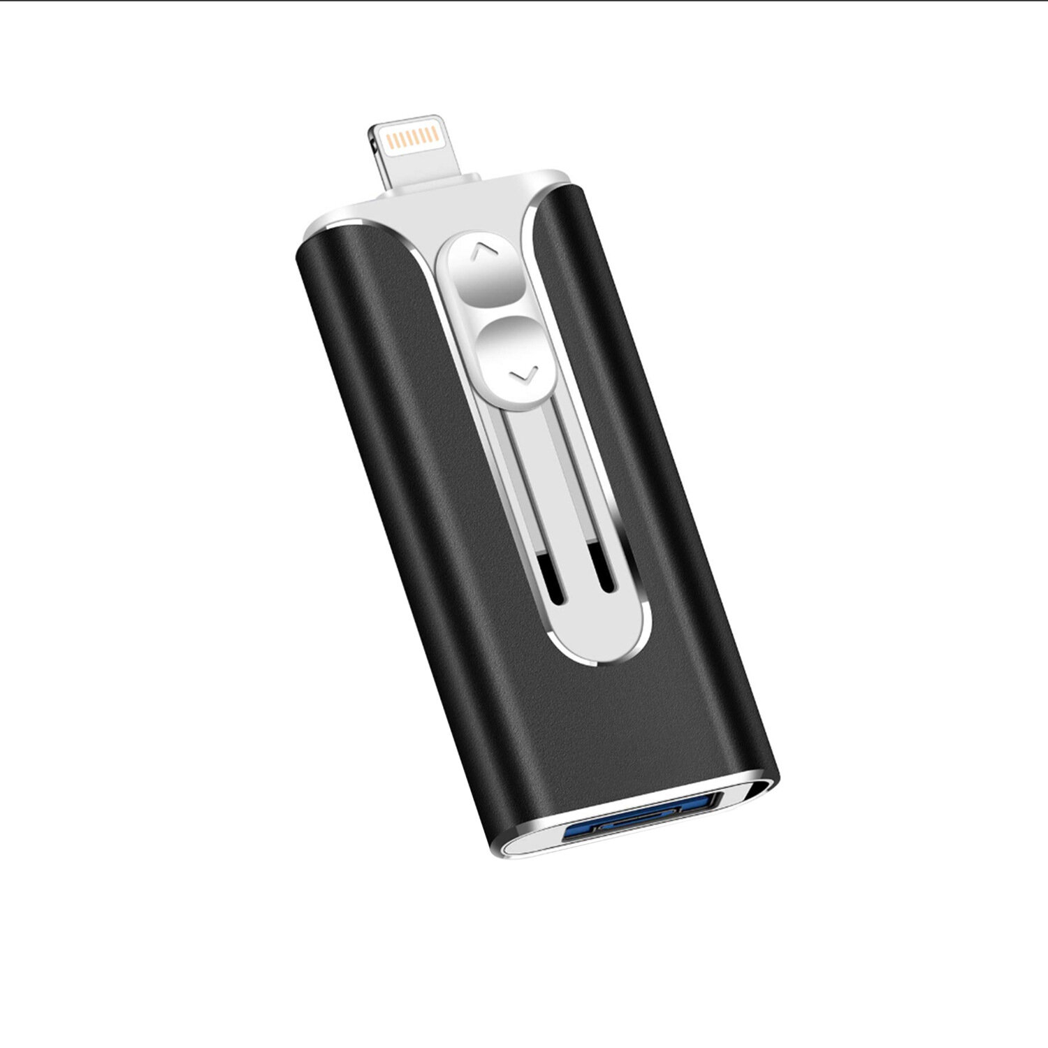 Портативная 3-в-1 USB-флешка для смартфонов Apple и Android, 256 ГБ, Черный