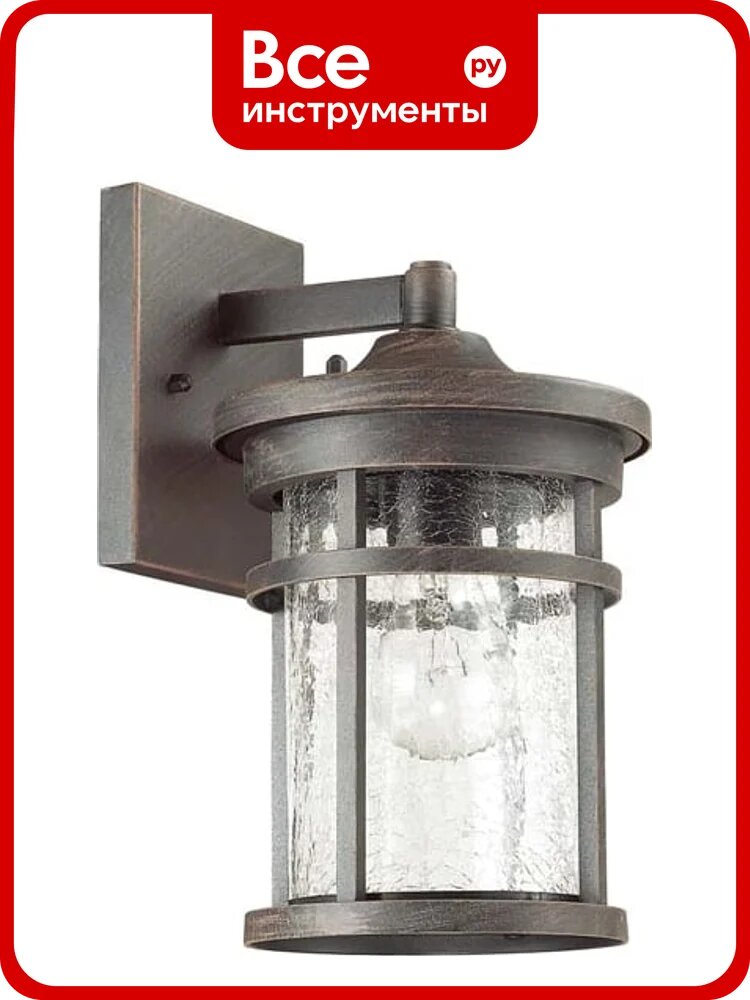 Уличный настенный светильник ODEON LIGHT, стекло E27 60W VIRTA 4044/1W, защита IP44, архитектурный