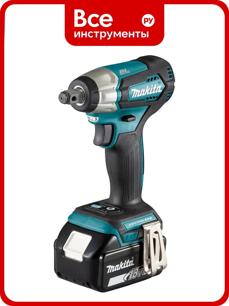 Гайковерт Makita DTW181RFE, бесщеточный, 18В, 210 Нм, 3 Ач, 2 аккумулятора
