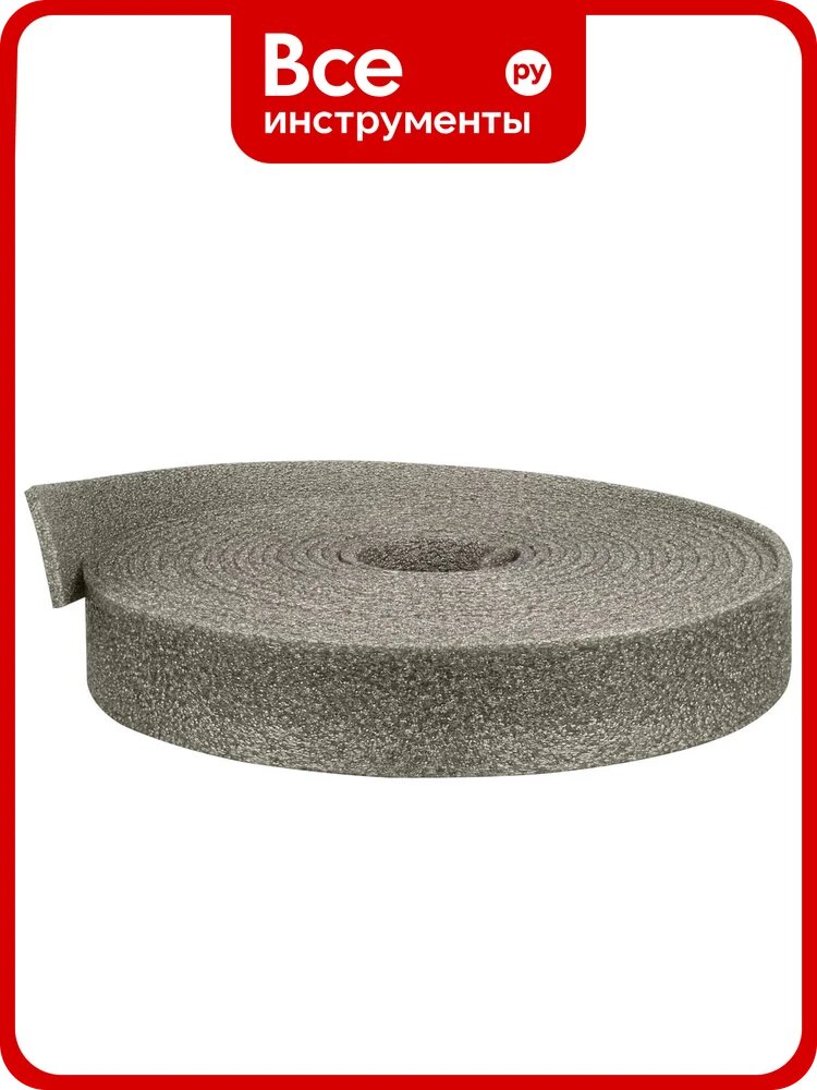 Демпферная лента POLIFAS СРП, вспененный полиэтилен, 6x50x10 м, серая