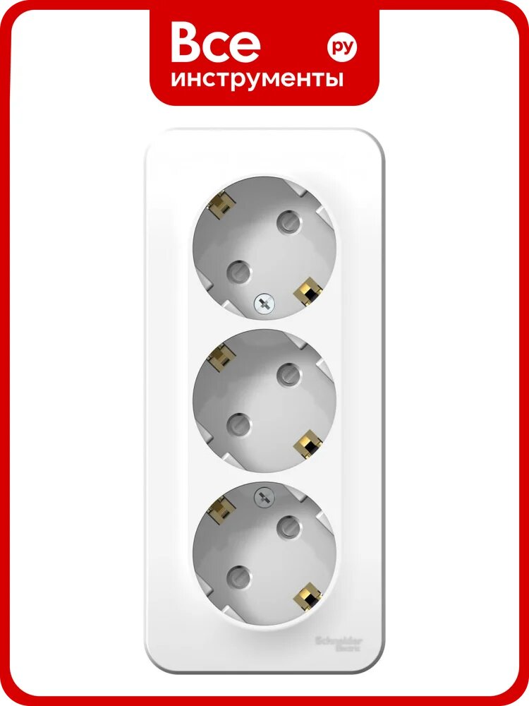 Розетка Systeme Electric 3-м ОП BLANCA 16А 250В SchE1210470 BLNRA011311