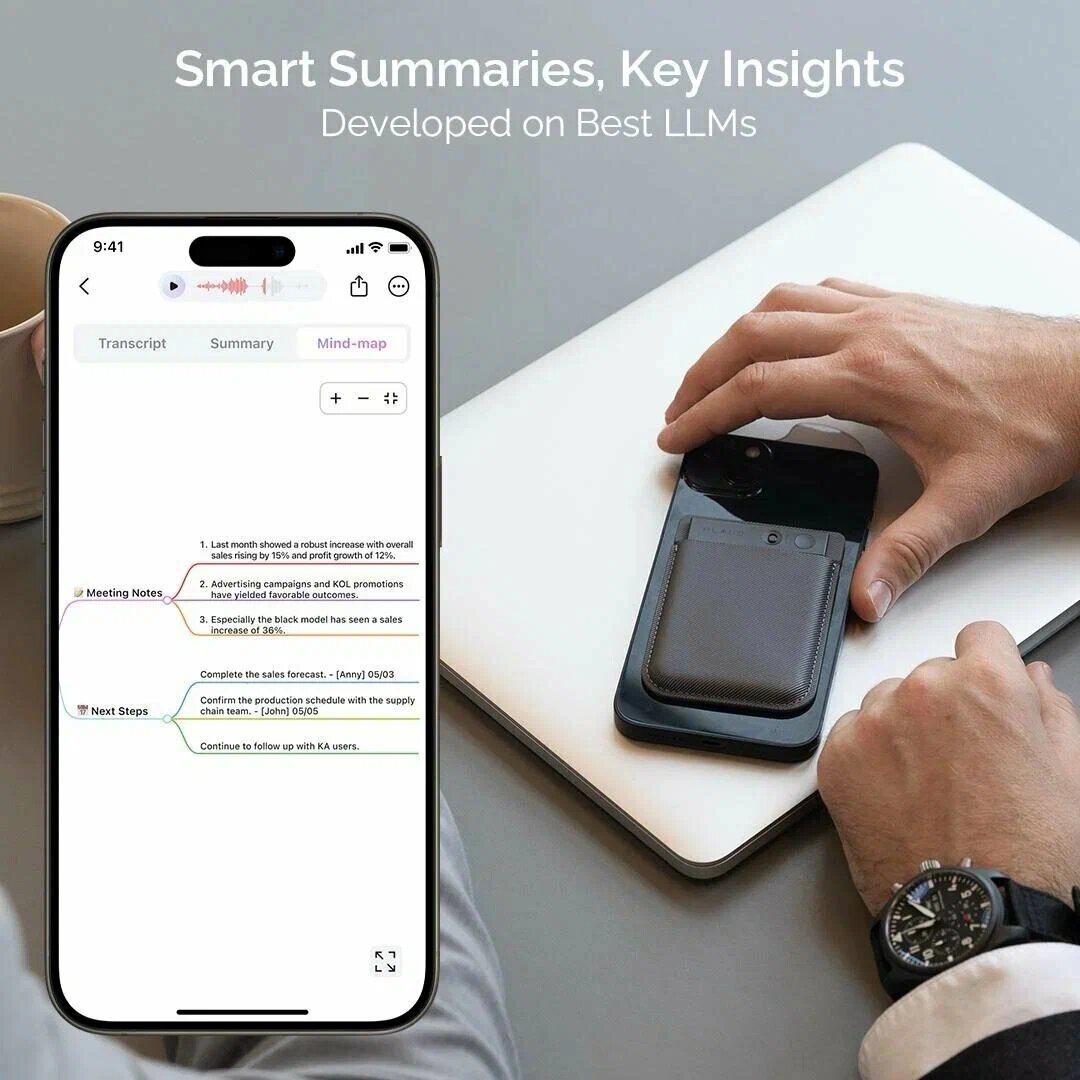 Диктофон PLAUD Note Starlight, искусственный интеллект, 64GB, 96kHz, Bluetooth — фото 1