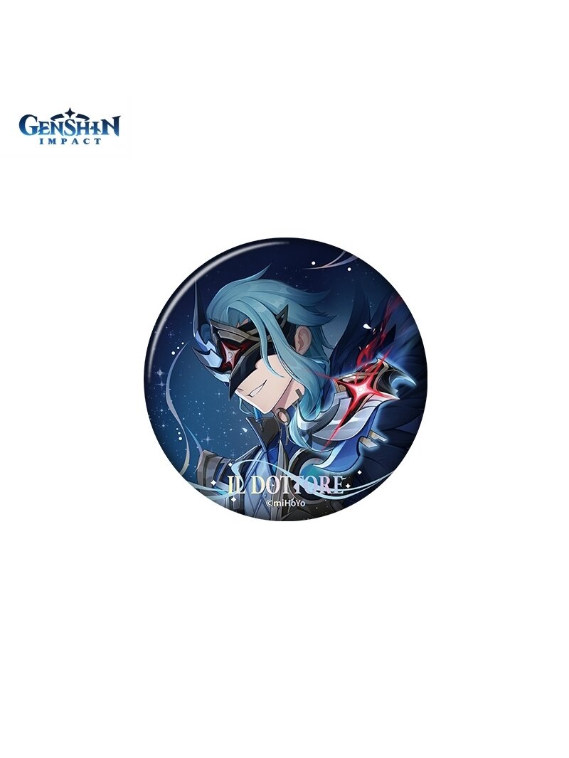 Значок Genshin Impact Дотторе 6942630818065 металл диаметр 5,8 см