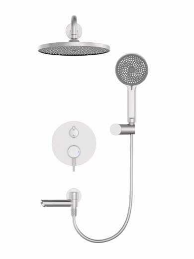 Душевой комплект Wonzon & Woghand Solo WW-939032-BN С внутренней частью, брашированный никель