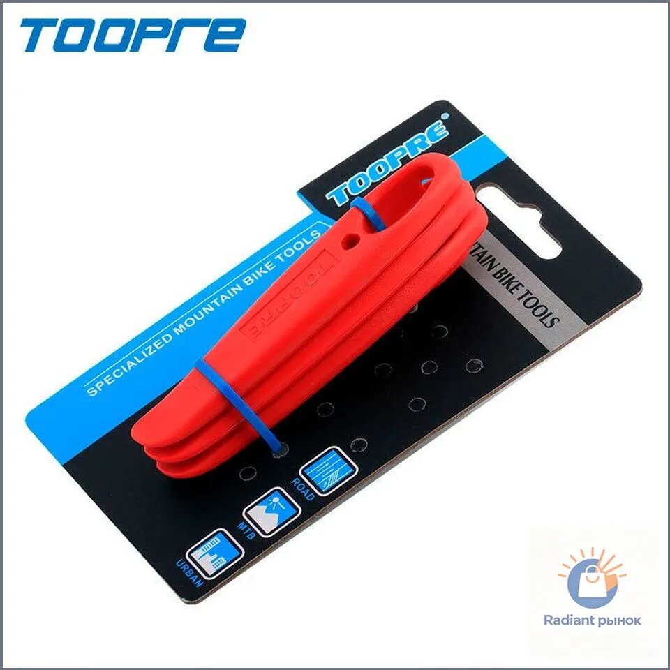 Монтажки TOOPRE для велосипеда, 3 шт, красный цвет