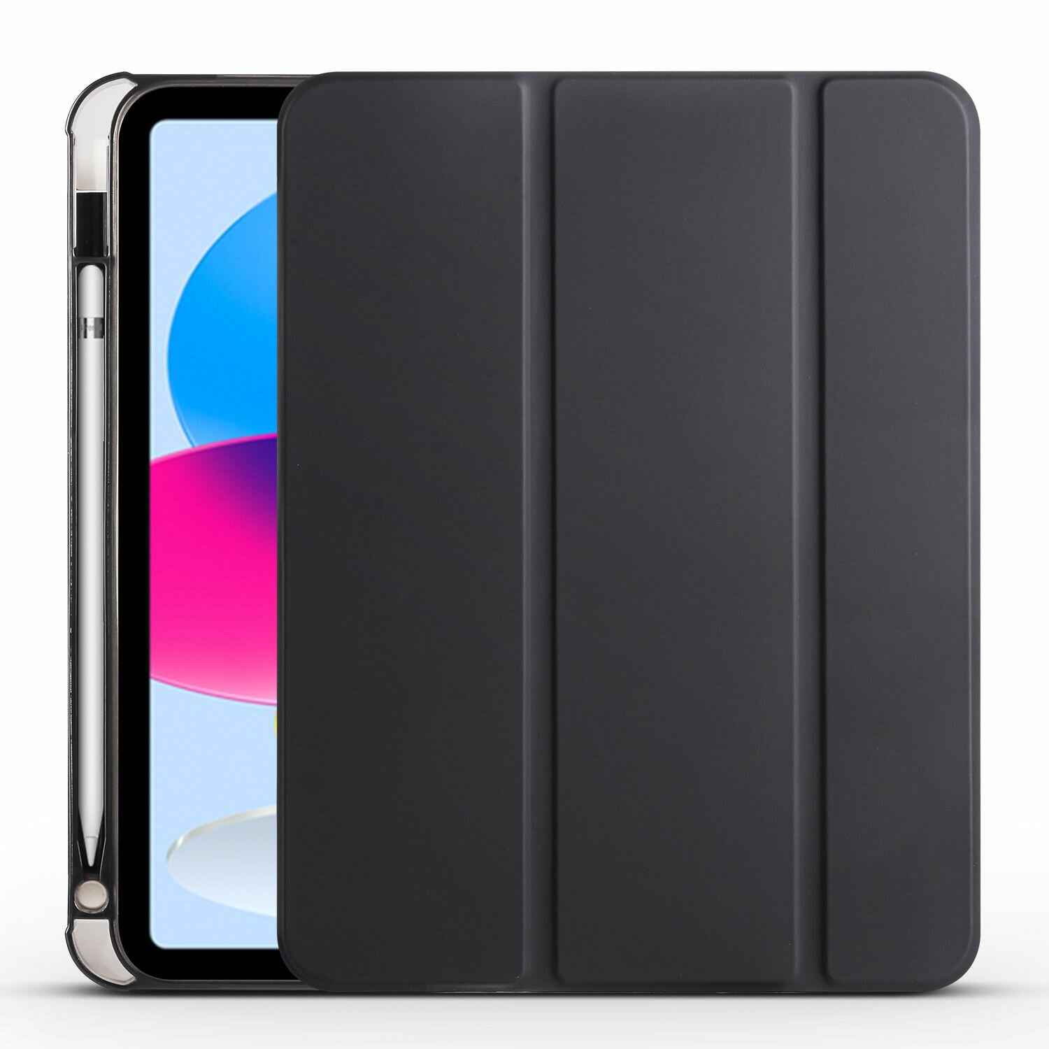 Чехол iPad A16 (A3354 A3355 A3356) iPad 10 (A2757 A2696 A3162 A2777) с держателем для стилуса черный