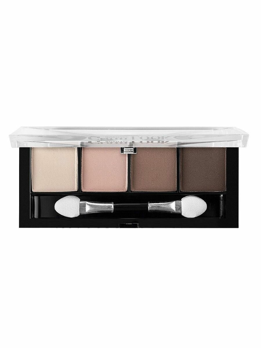 LUX visage Тени матовые 4 цветные Glam Look тон 01 молочный шоколад