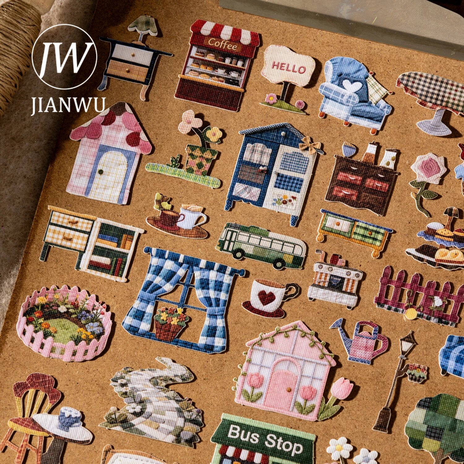Набор наклеек JIANWU Patchwork Town Series set of 4 — фото 1
