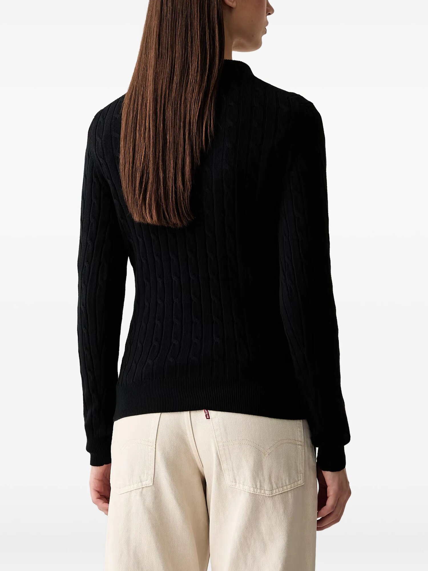 Свитер GANT Cable-knit V-neck sweater, размер 44 — фото 1
