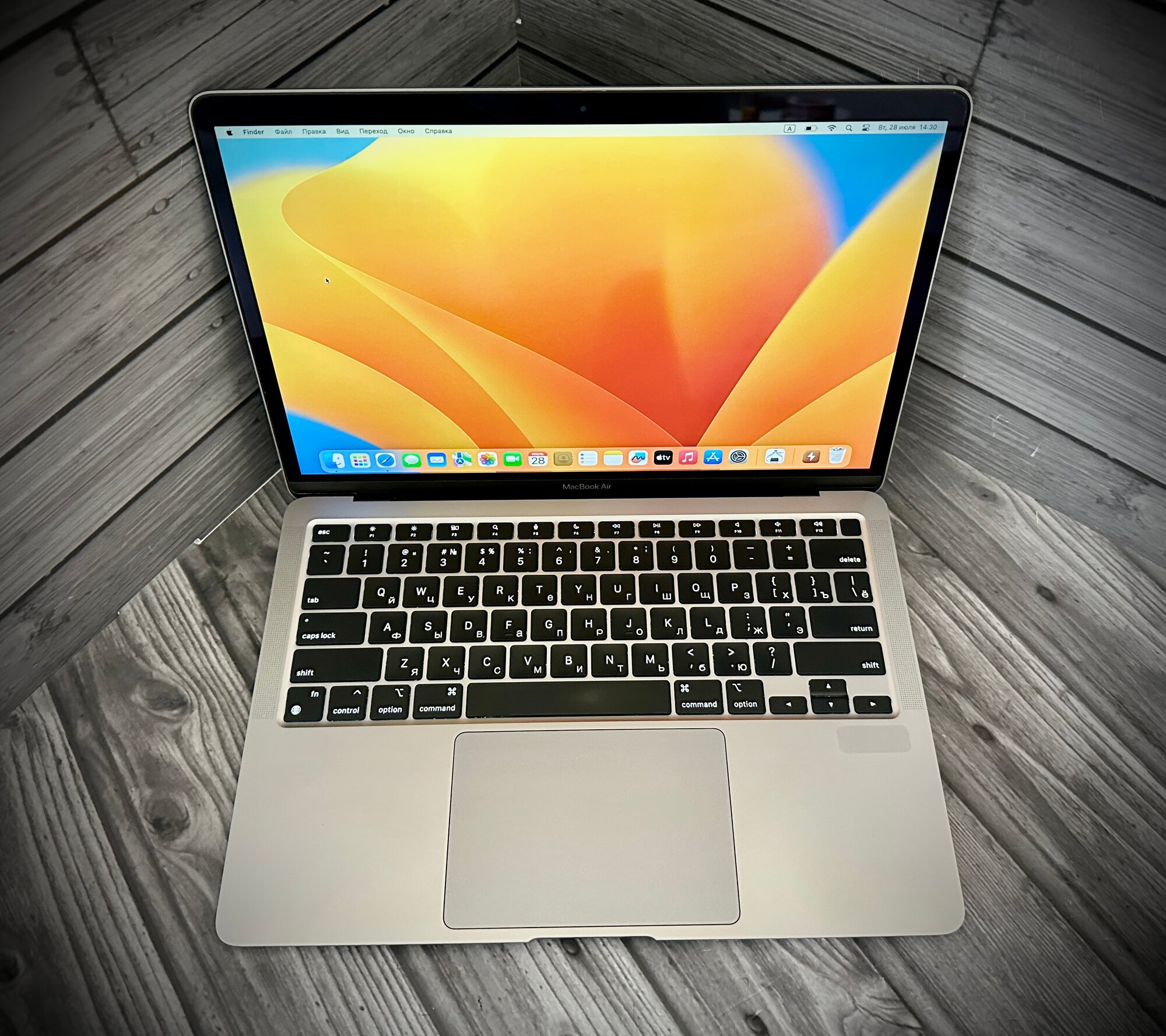 Apple MacBook Air 13 2020 2560x1600, Apple M1, RAM 16 ГБ, DDR4, SSD 256 ГБ, Apple graphics 7-core, macOS, Silver