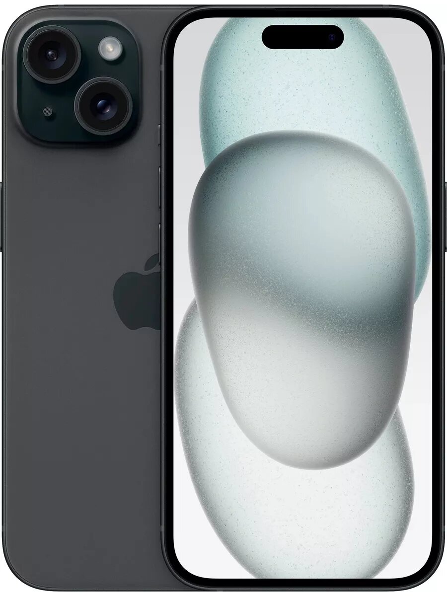 Смартфон Apple iPhone 15, 6/128 GB, nano SIM , Black / черный