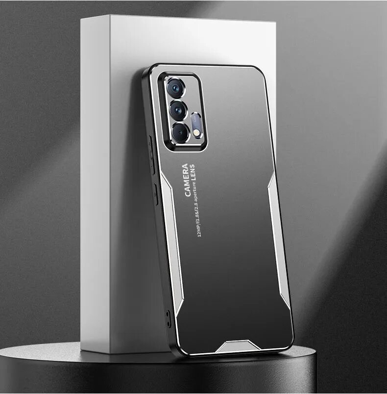 Подходит для Realme GT Master Edition и Realme X7 Max (Реалми ГТ Мастер Эдишн и Рилми Икс 7 Макс), защитная крышка из алюминия, металлическая защитная оболочка + защитное стекло в подарок
