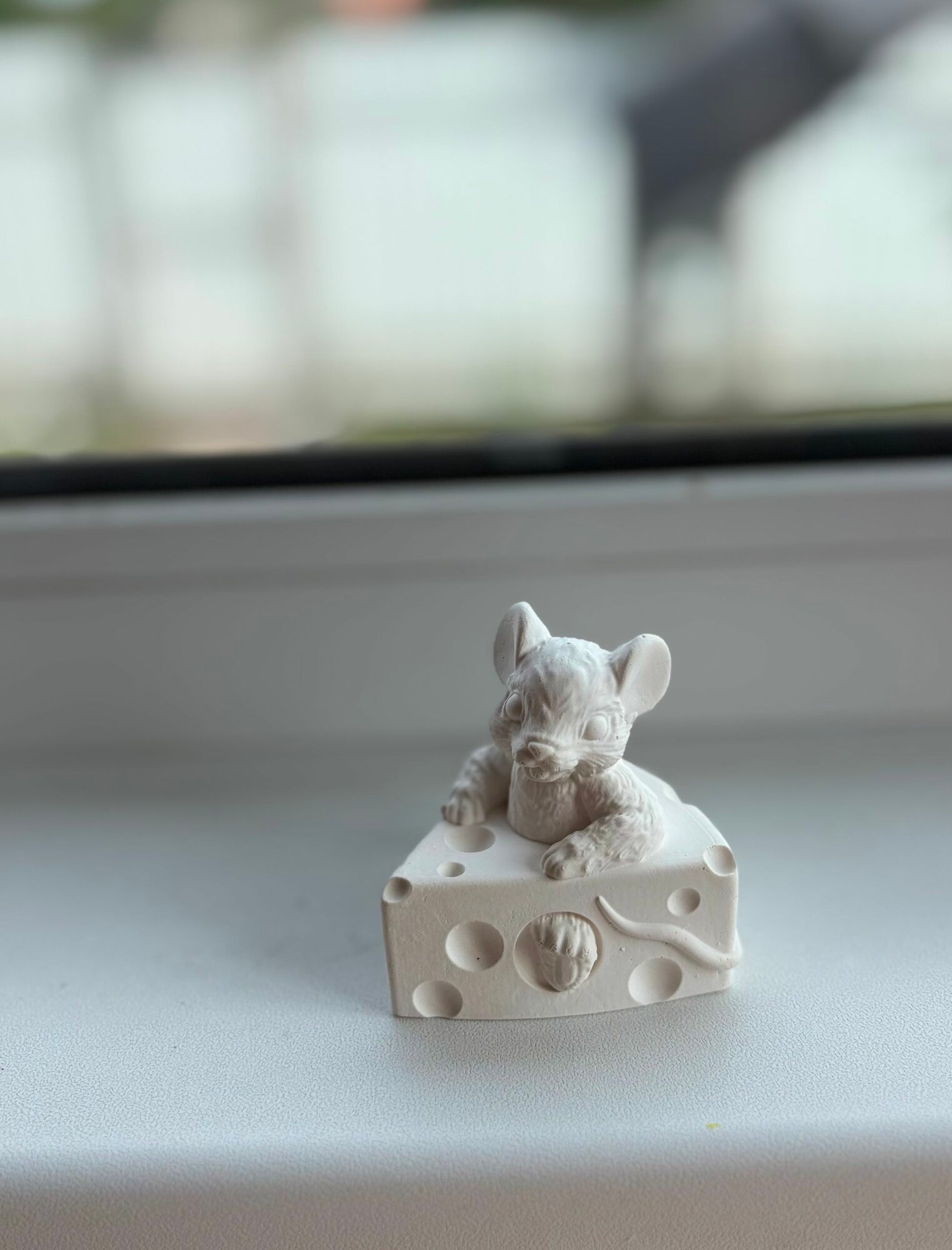 Гипсовая 3D фигурка для раскрашивания Мышонок в сыре