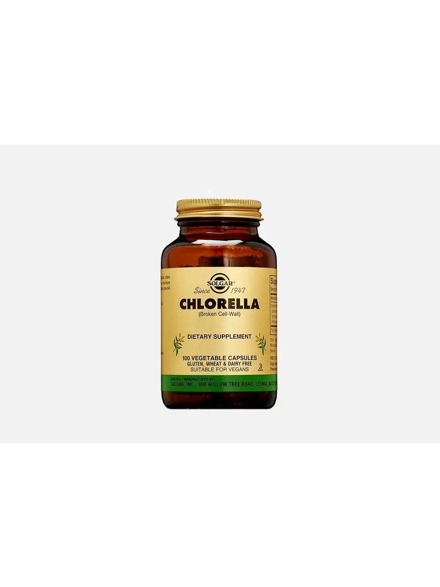 SOLGAR Chlorella 520 мг в капсулах Хлорелла