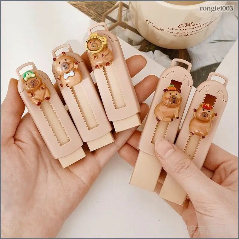 Ластик студенческий мультипликационный квадратный, цвет каки