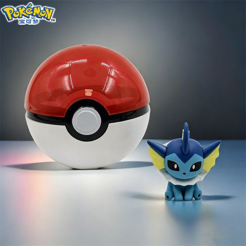 Фигурки Покемон (Pokemon)/Pokmon Palmsize Wonders, Pok Ball & Vaporeon 3cm, Украшения для рабочего стола и автомобиля