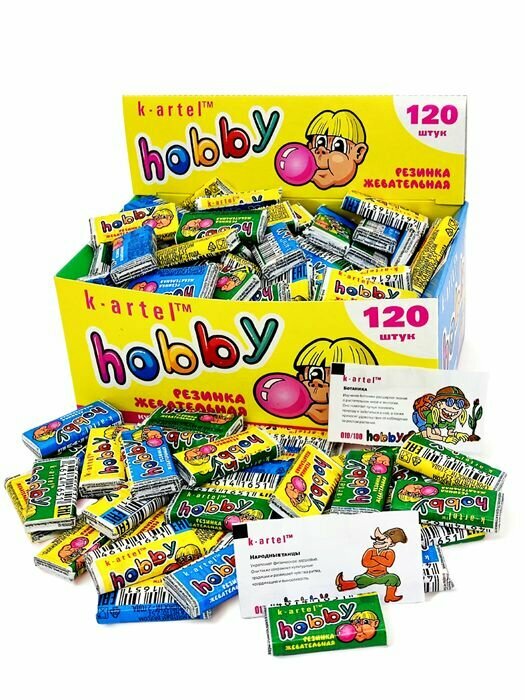 Жевательная резинка "Хобби Hobby" (блок 120шт) жвачка K-artel