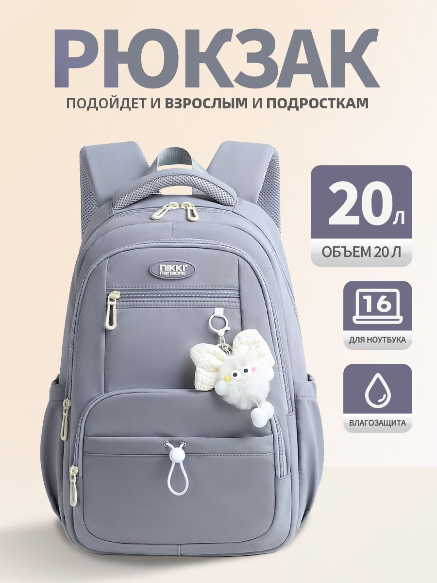 Рюкзак женский мужской городской школьный спортивный для подростков /nikki