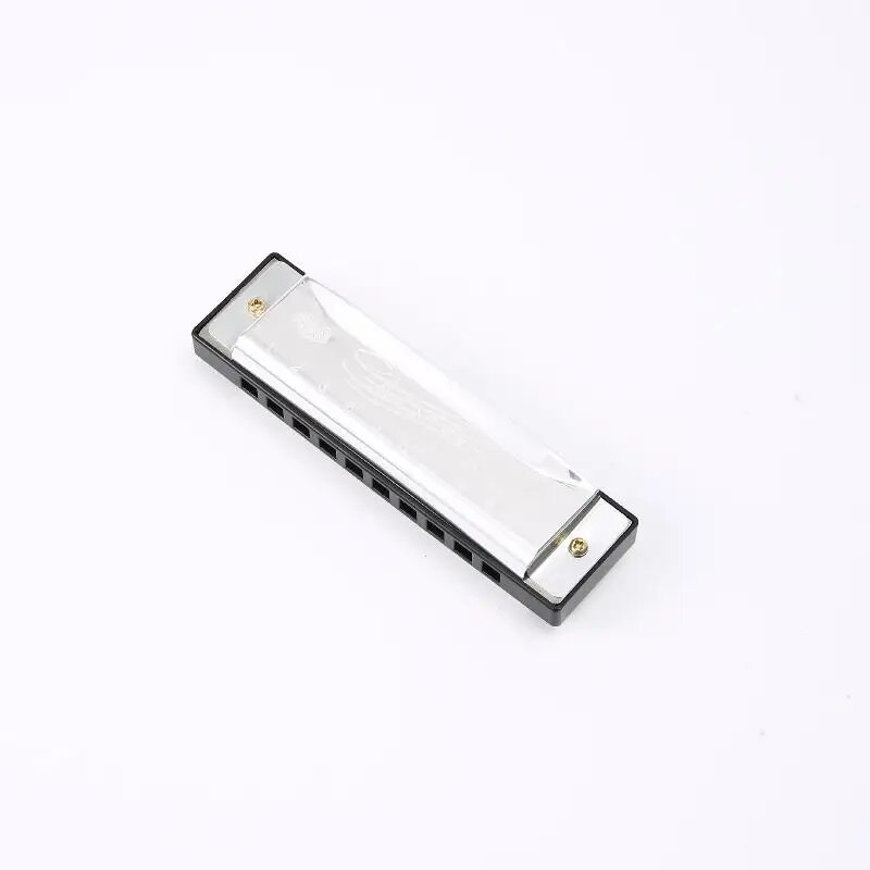 Профессиональная губная гармошка 10 отверстий C тональность Silver