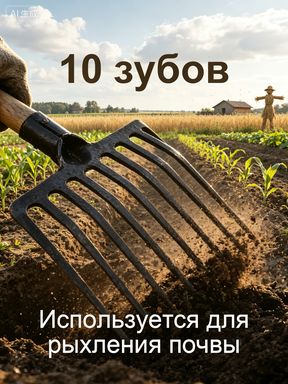 Вилы, Сталь,30см — фото 1
