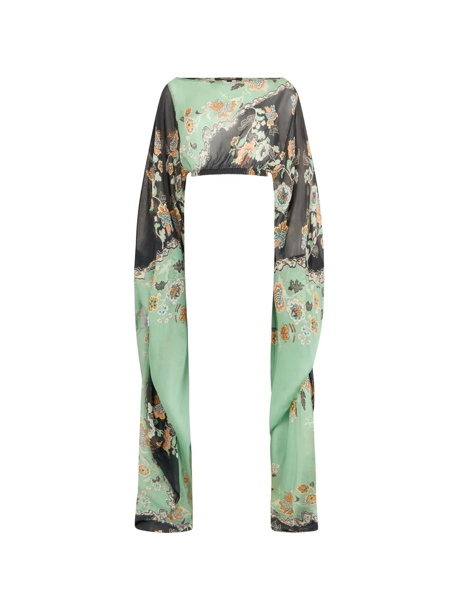 Топ Roberto Cavalli Floral-print cropped top