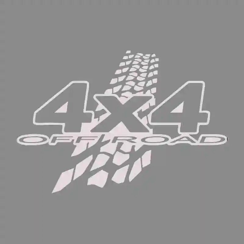 Модная Автомобильная наклейка 4x4 для внедорожника, серебристый, 12.2 x 8.2 cm, Серебряный
