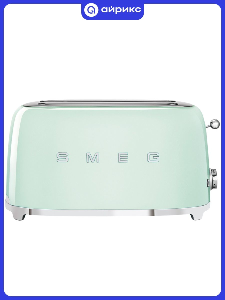 Тостер SMEG TSF02PGEU, 1500 Вт, 2 отделения, 6 режимов, светло-зеленый