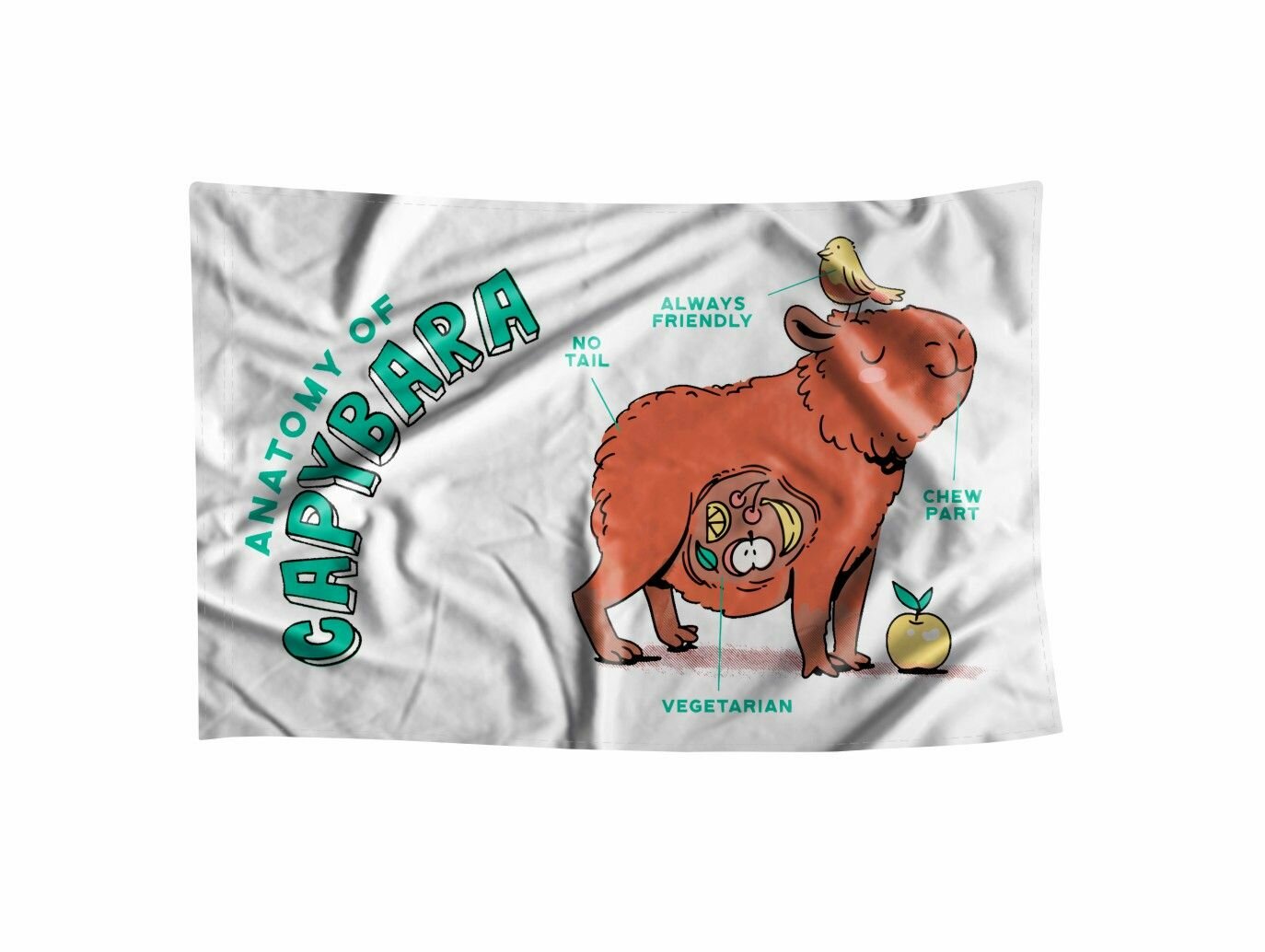 Флаг MIGOM большой "Capybara v2, Капибара" - v0008