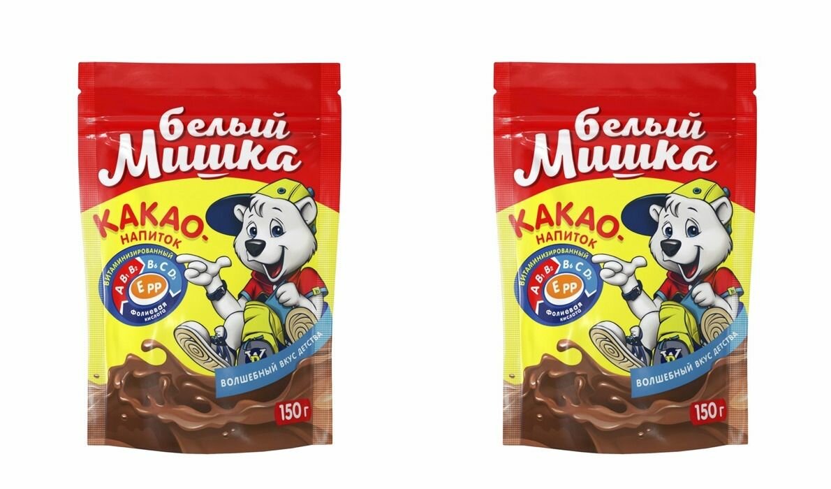 Белый мишка Какао гранулированный, 150 г, 2 шт