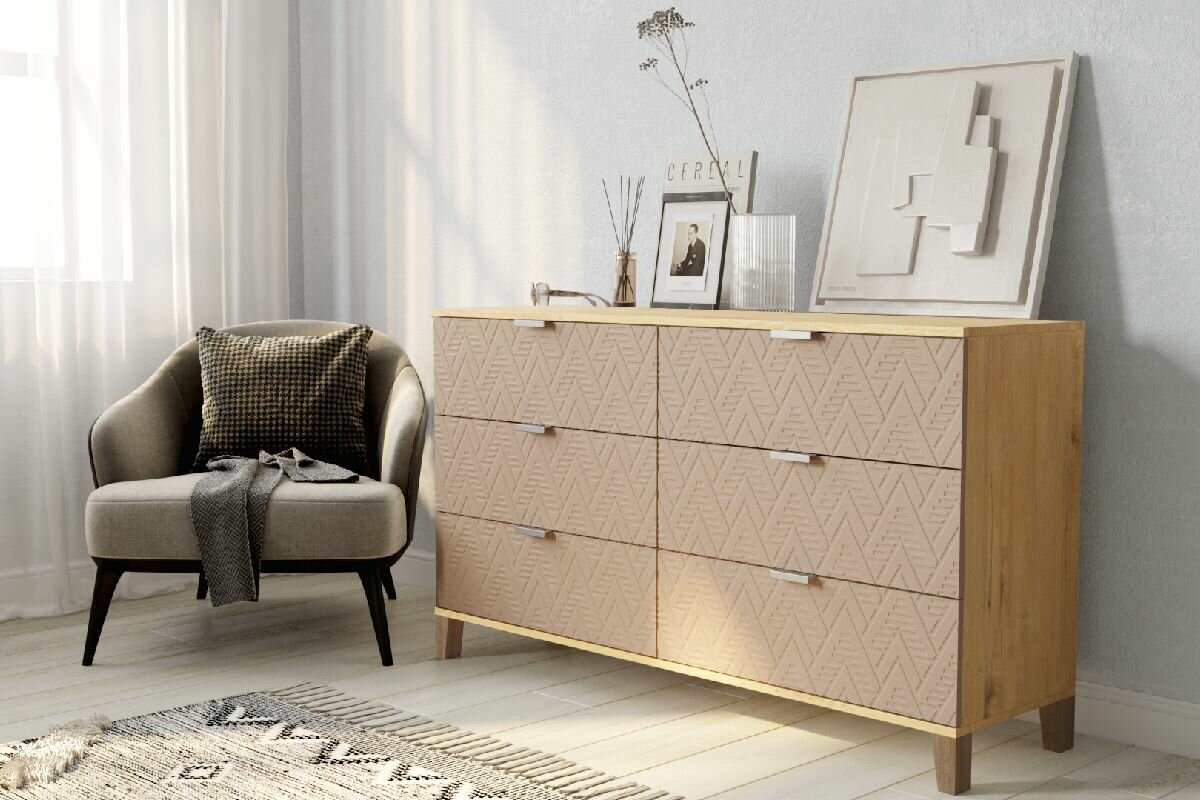 Комод Марвин Йорк 7 Роза для документов для книг для обуви для одежды для посуды 140*80*40