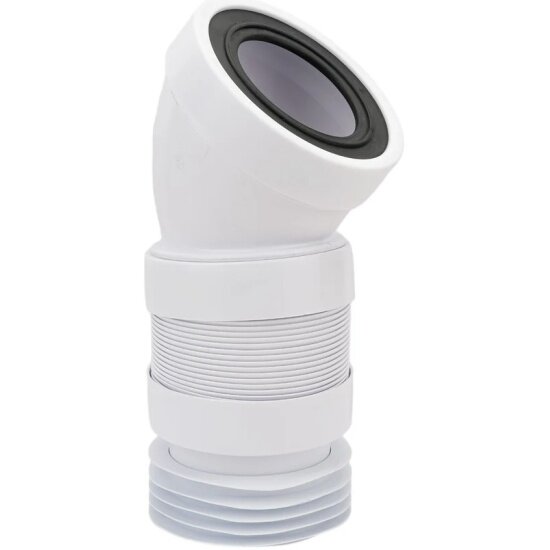 Труба фановая Mcalpine MRWC16, L=160 мм, угол 45 с манжетой, вход 97-107 мм, выход 110 мм