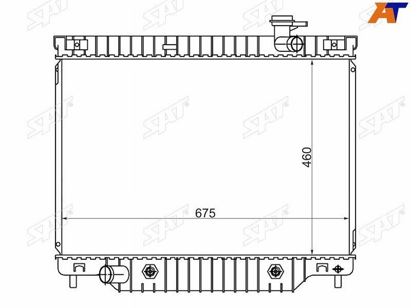 . SAT Радиатор охлаждения двигателя для Chevrolet TrailBlazer 01-10 , GMC Envoy 02-08 , Isuzu Ascender 03-09 , Saab 9-5 05-10