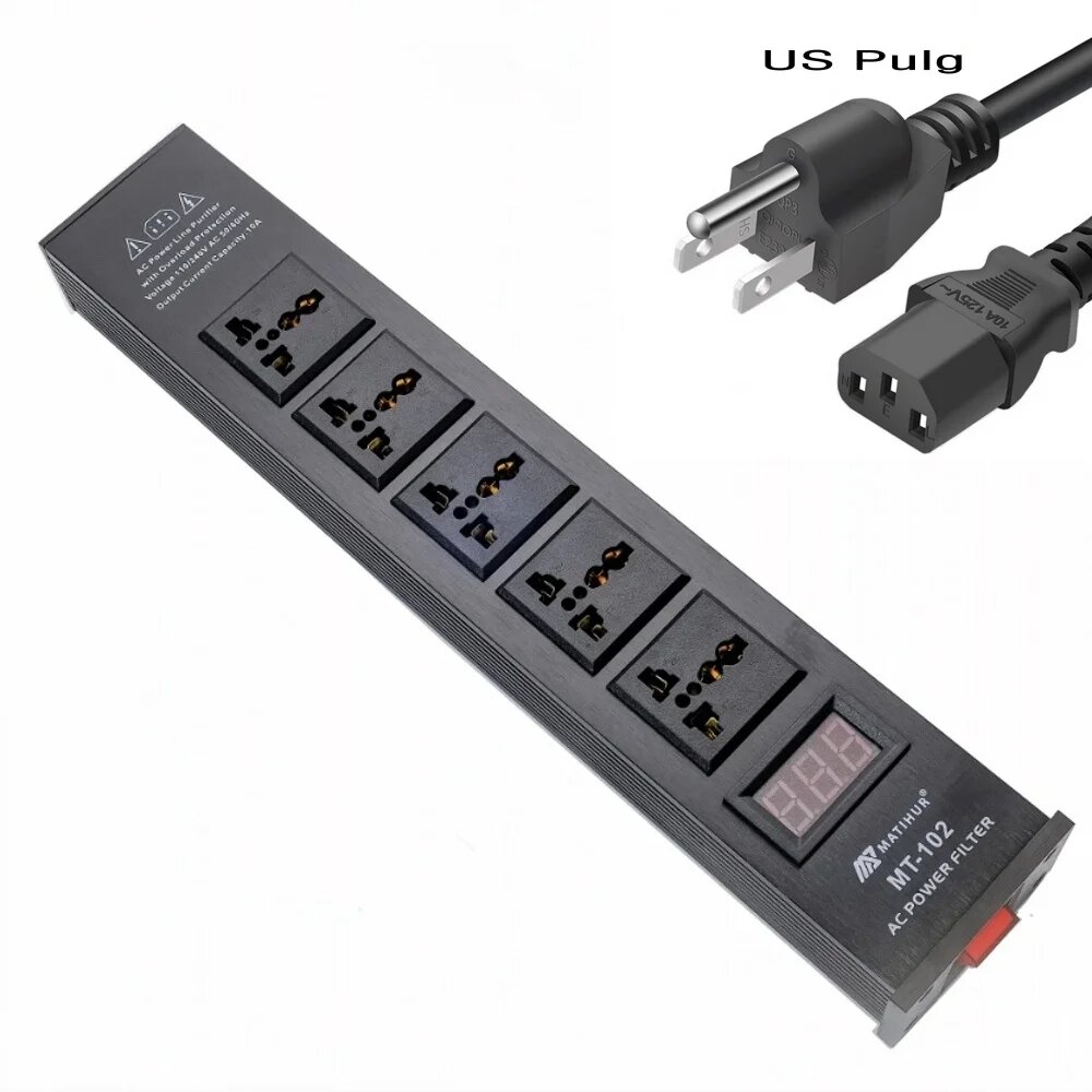 Фильтр питания Matihur MT-102 для Hi-Fi техники Black US power line