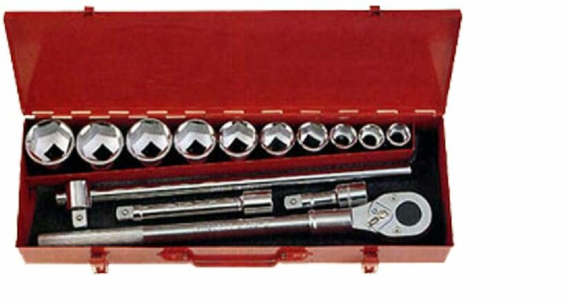 Набор инструментов 14 предметов 22-50мм 6 граней в металлическом ящике FORCE 6141-5