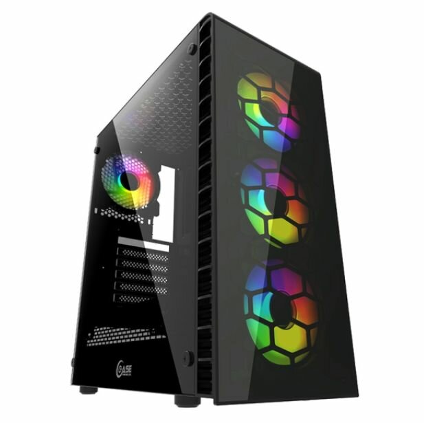 Компьютерный корпус Powercase Mistral G4С ARGB (CMIG4C-A4) черный - Midi Tower, ATX, USB 3.2 Gen 1 Type-A