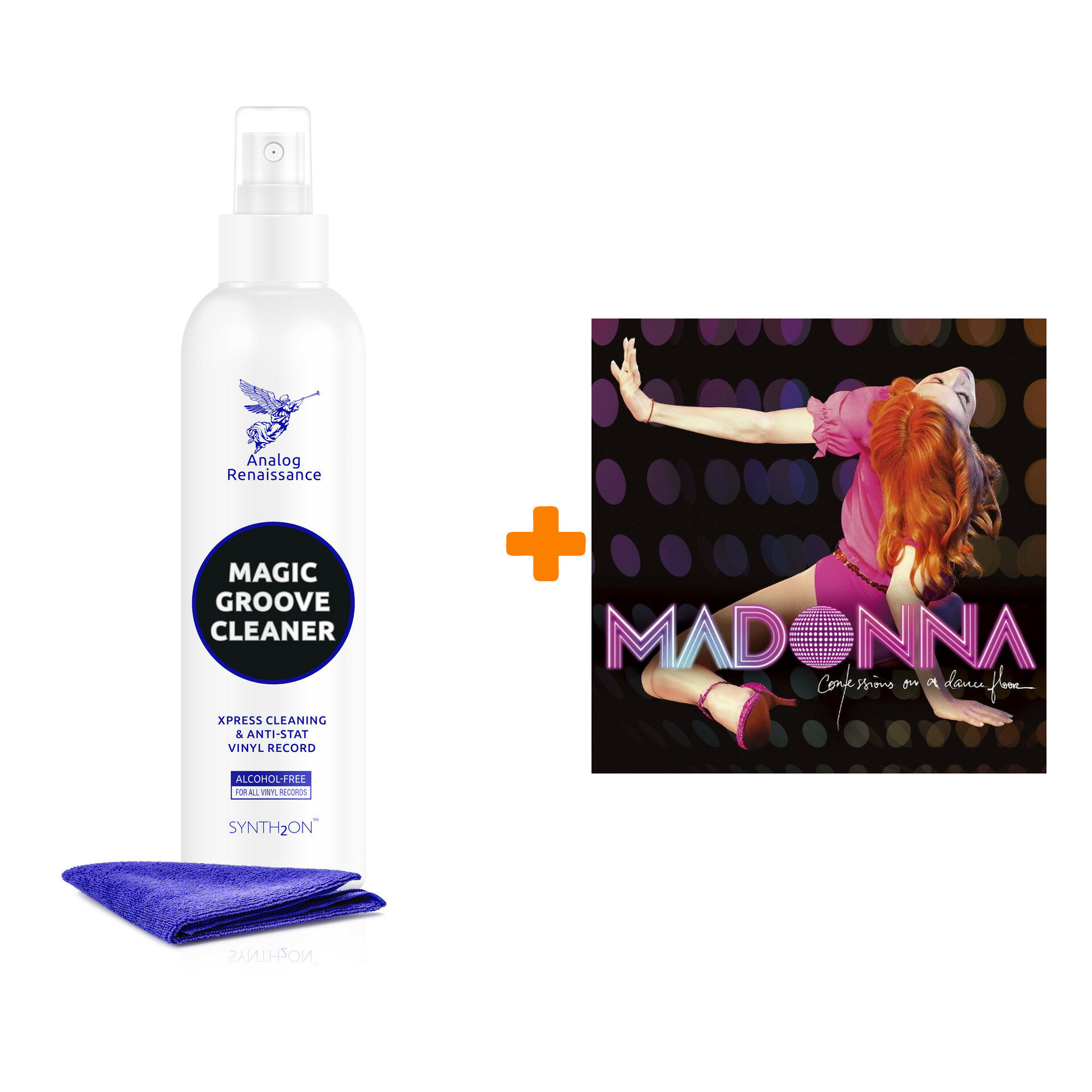 MADONNA Confession On A Dance Floor 2LP + Спрей для очистки LP с микрофиброй 250мл Набор