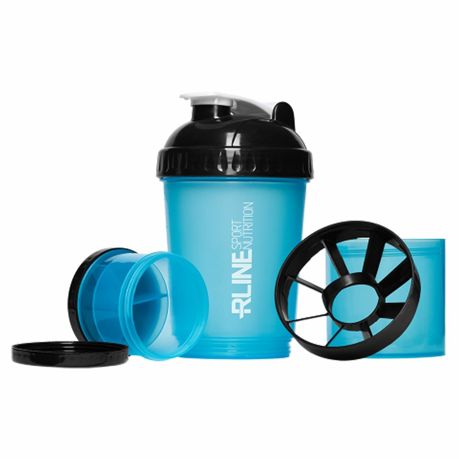 Шейкер спортивный для протеина R-LINE 3 в 1 (600 мл)