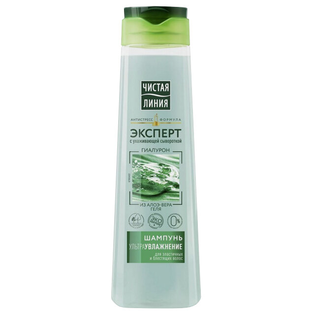 Чистая линия Эксперт Ультраувлажнение Шампунь 400 мл для сухих и поврежденных волос