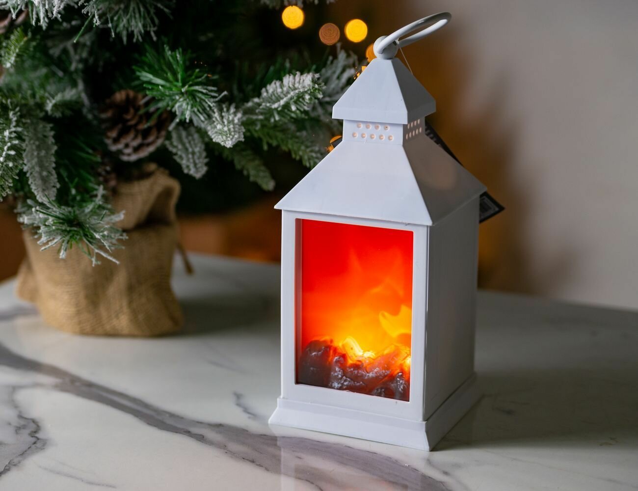 Светодиодный фонарь виллаж с эффектом живого пламени, 24х11 см, батарейки, Koopman International ASX000720