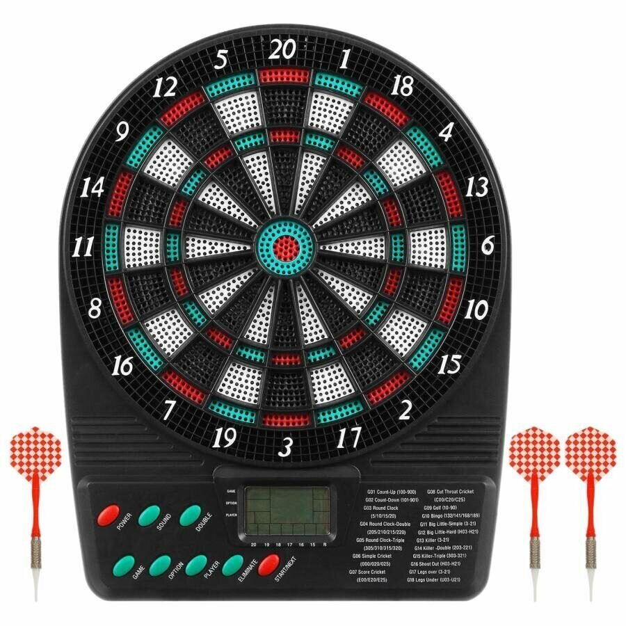 Дартс электронный №289, 3 дротика, размер мишени 20х20 см