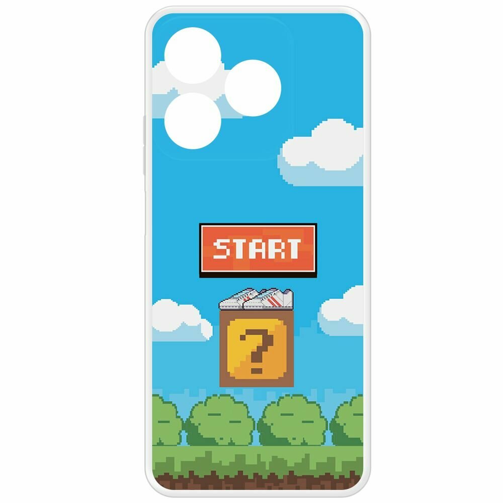 Чехол-накладка Krutoff Clear Case Кроссовки детские 8-Бит для Realme C61